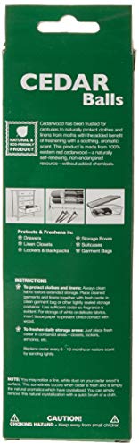 Cedar Fresh Household Essentials 24 Pack of Cedar Balls, 24-Pack, Brown
