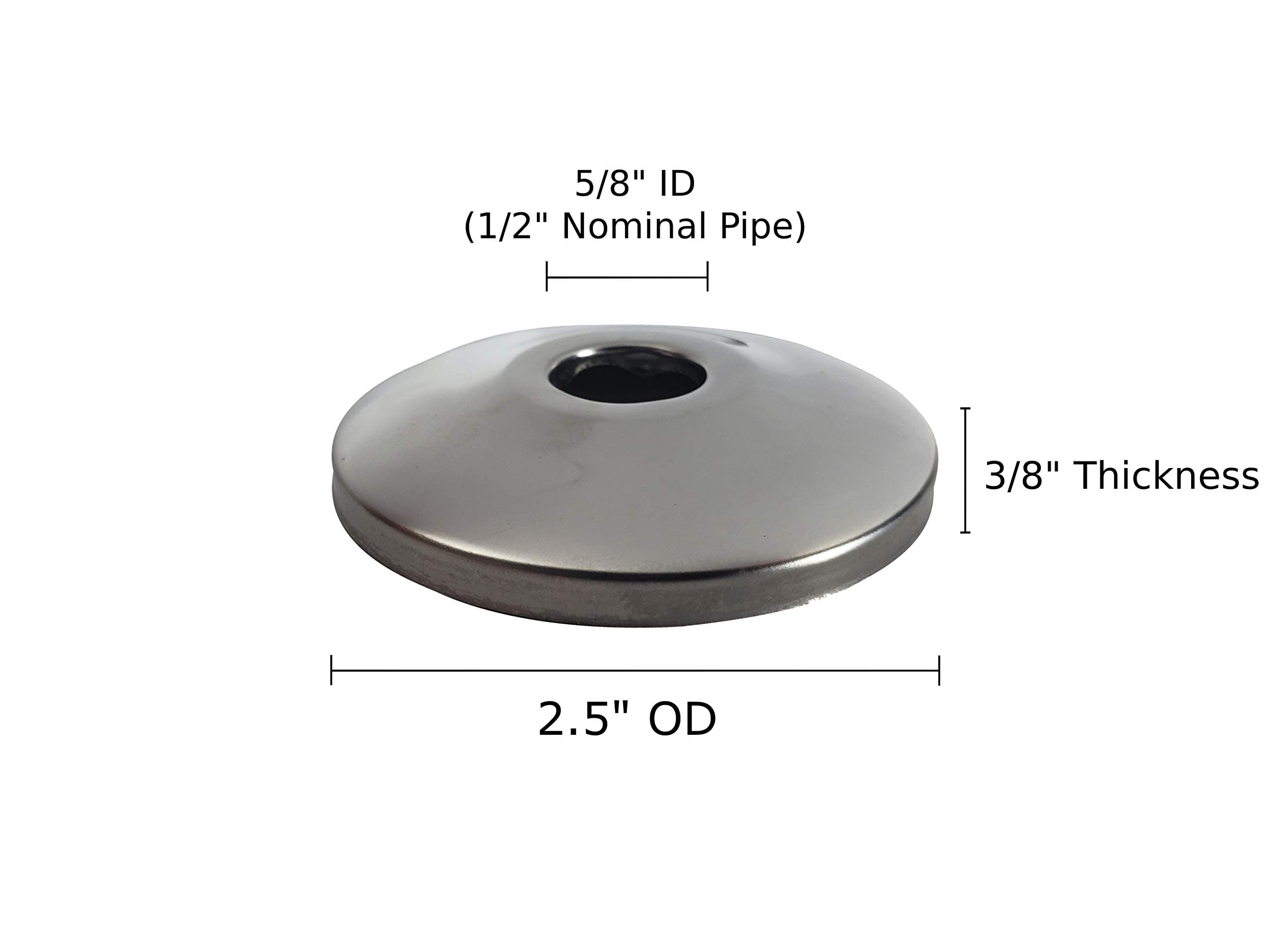 Complete Set 1/2 in. NOM Inlet x 3/8 in. OD Compression Outlet Angle Shut Off Valve + Escutcheon Plate + 20" Long Stainless Steel Braided Faucet Water Supply Line (2 Pack)