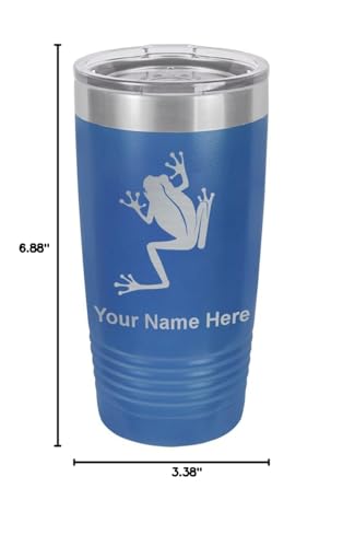 LaserGram 20oz Vacuum Insulated Tumbler Mug, Tree Frog, Personalized Engraving Included (Dark Blue)