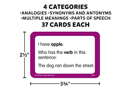 Teacher Created Resources Grade 3-4 I Have Language Arts Game