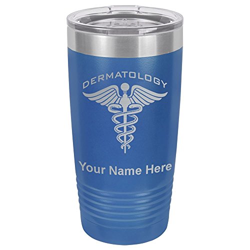 LaserGram 20oz Vacuum Insulated Tumbler Mug, Dermatology, Personalized Engraving Included (Dark Blue)
