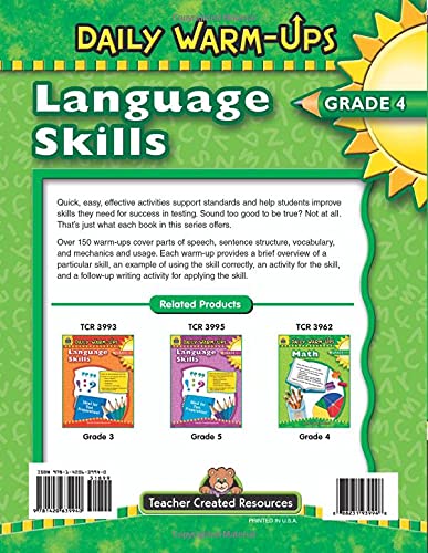 Daily Warm-Ups: Language Skills Grade 4: Language Skills Grade 4
