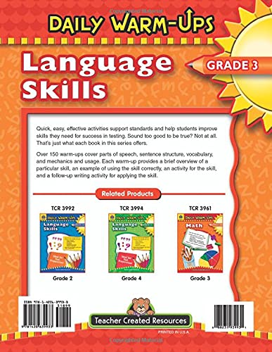 Daily Warm-Ups: Language Skills Grade 3: Language Skills Grade 3