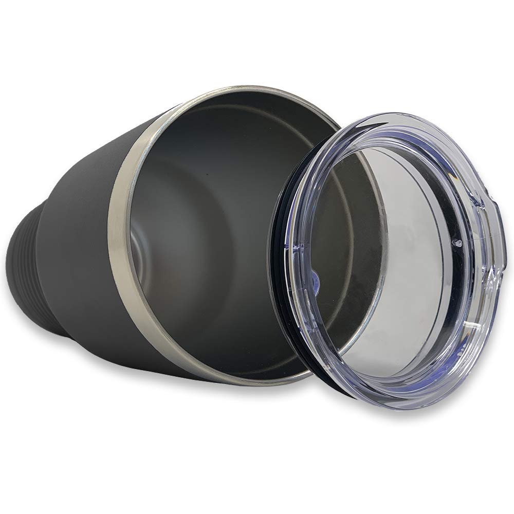 LaserGram 30oz Vacuum Insulated Tumbler Mug, Electric Guitar, Personalized Engraving Included (Black)