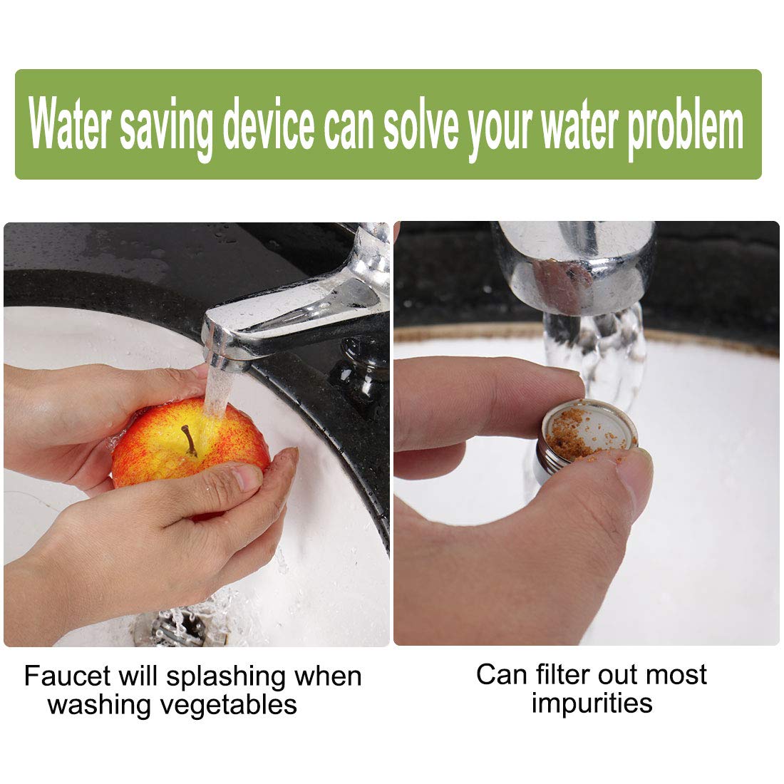 uxcell 6pcs 22mm Faucet Aerators Universal Male Faucet Replacement Part for Bathroom Lavatory Kitchen Sinks Faucet Bidet Faucet