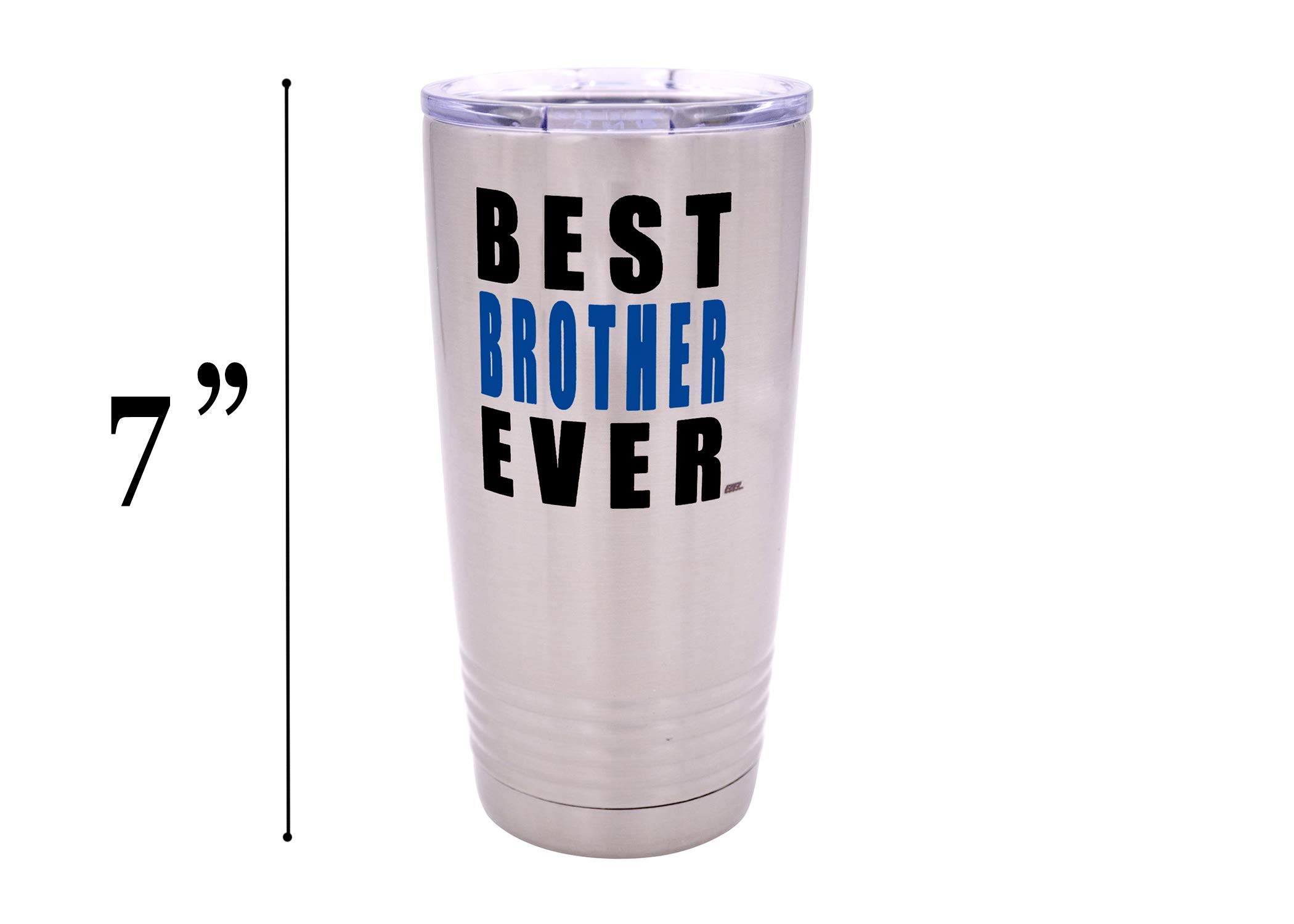 Rogue River Tactical Funny Best Brother Ever Large 20 Ounce Travel Tumbler Mug Cup with Lid Sarcastic Work Gift for Him Friend Sibling