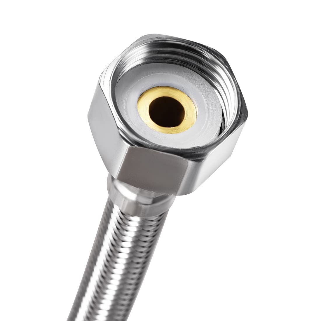 uxcell Faucet Supply Line Connector G1/2 Female x 1/8NPT Male 59 Inch Length 304 Stainless Steel Hose 2Pcs