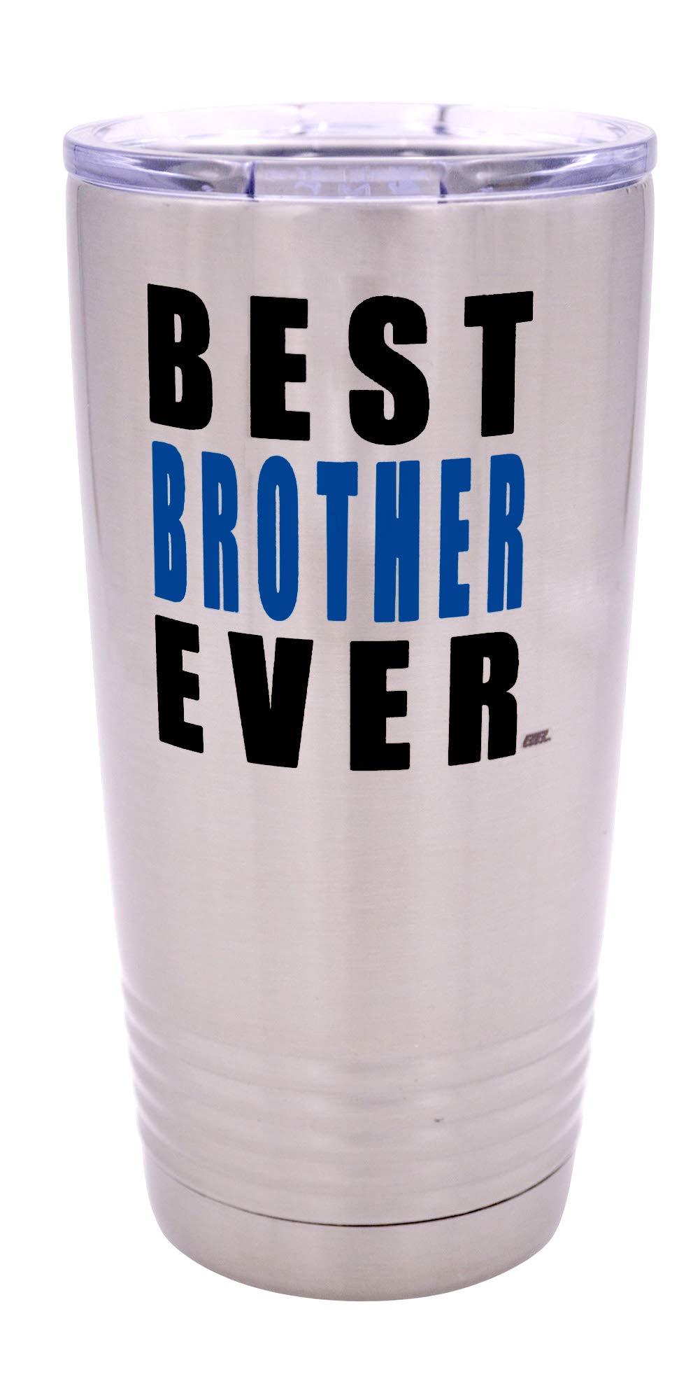 Rogue River Tactical Funny Best Brother Ever Large 20 Ounce Travel Tumbler Mug Cup with Lid Sarcastic Work Gift for Him Friend Sibling