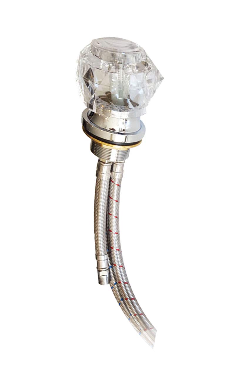 eMarkBeauty Salon Shampoo Bowl Crystal Knob Hot and Cold Faucet Handle Spa Quality TLC-77NR