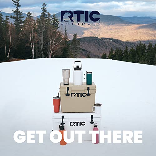 RTIC 30 oz Insulated Tumbler Stainless Steel Coffee Travel Mug with Lid, Spill Proof, Hot Beverage and Cold, Portable Thermal Cup for Car, Camping, Teal