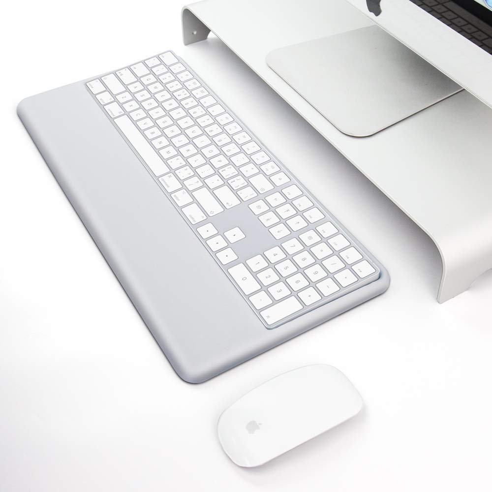 Vaydeer Wrist Rest Ergonomic Keyboard Stand Compatible with Wireless Magic Keyboard 2 with Numeric Keypad (Gray Silicone)