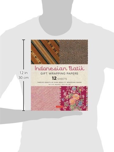 Indonesian Batik Gift Wrapping Papers - 12 Sheets: 18 x 24 inch (45 x 61 cm) Wrapping Paper