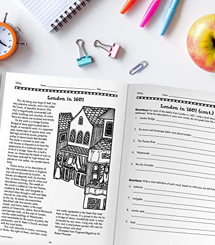Carson Dellosa The 100+ Series: Reading Comprehension Workbook?Grades 7-8 Language Arts Learning, Fiction, Nonfiction, Poetry Passages With Closed- and Open-Ended Questions (128 pgs)