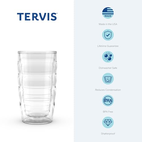 Tervis Live to Dance Made in USA Double Walled Insulated Tumbler Cup Keeps Drinks Cold & Hot, 10oz Wavy - Pink Lid, Sequins