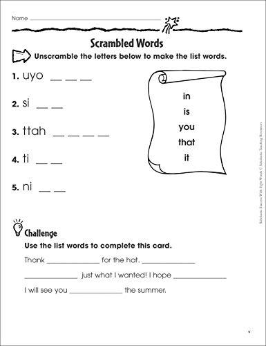 Scholastic Success with Sight Words