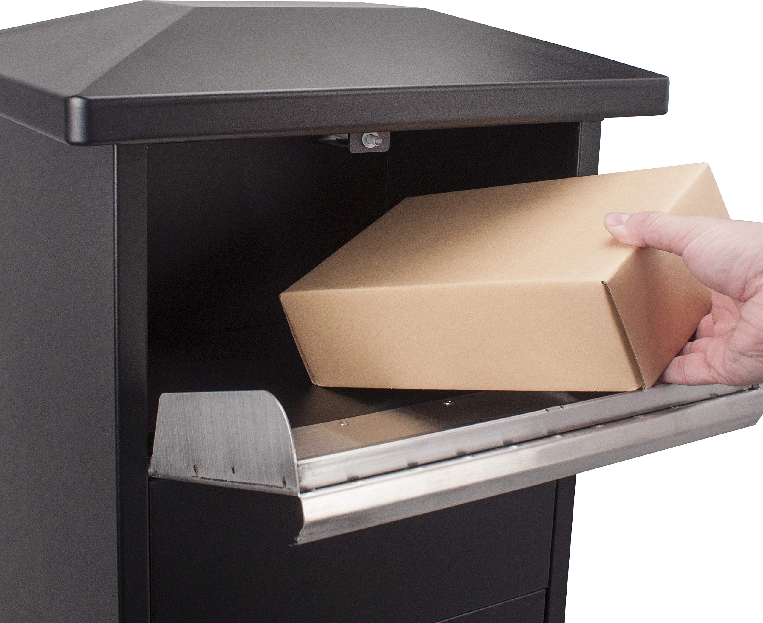 Barska Large Package Delivery Parcel Mail Steel Drop Box for Porch with Tamper-Resistant Drop Slot & Key Lock