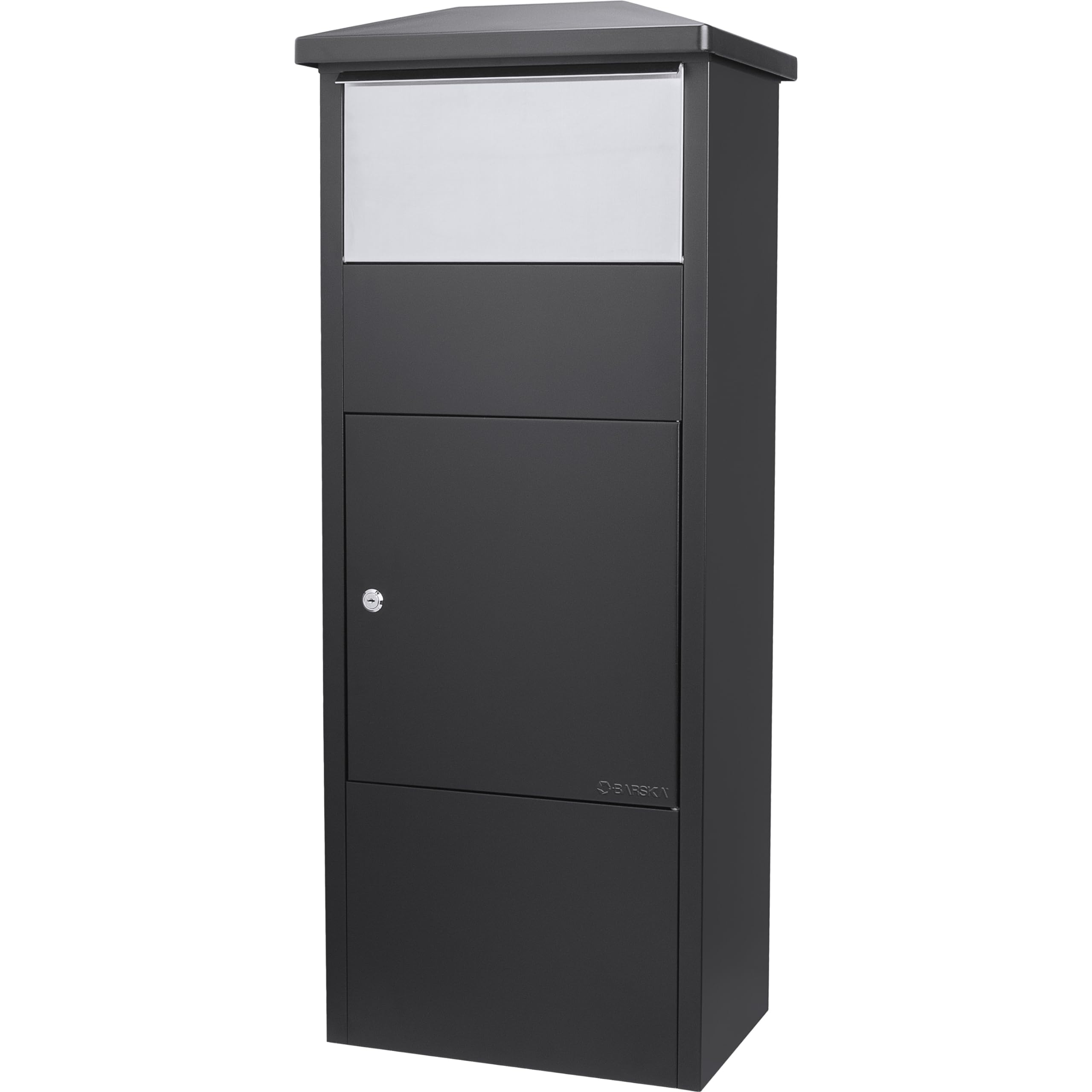 Barska Large Package Delivery Parcel Mail Steel Drop Box for Porch with Tamper-Resistant Drop Slot & Key Lock