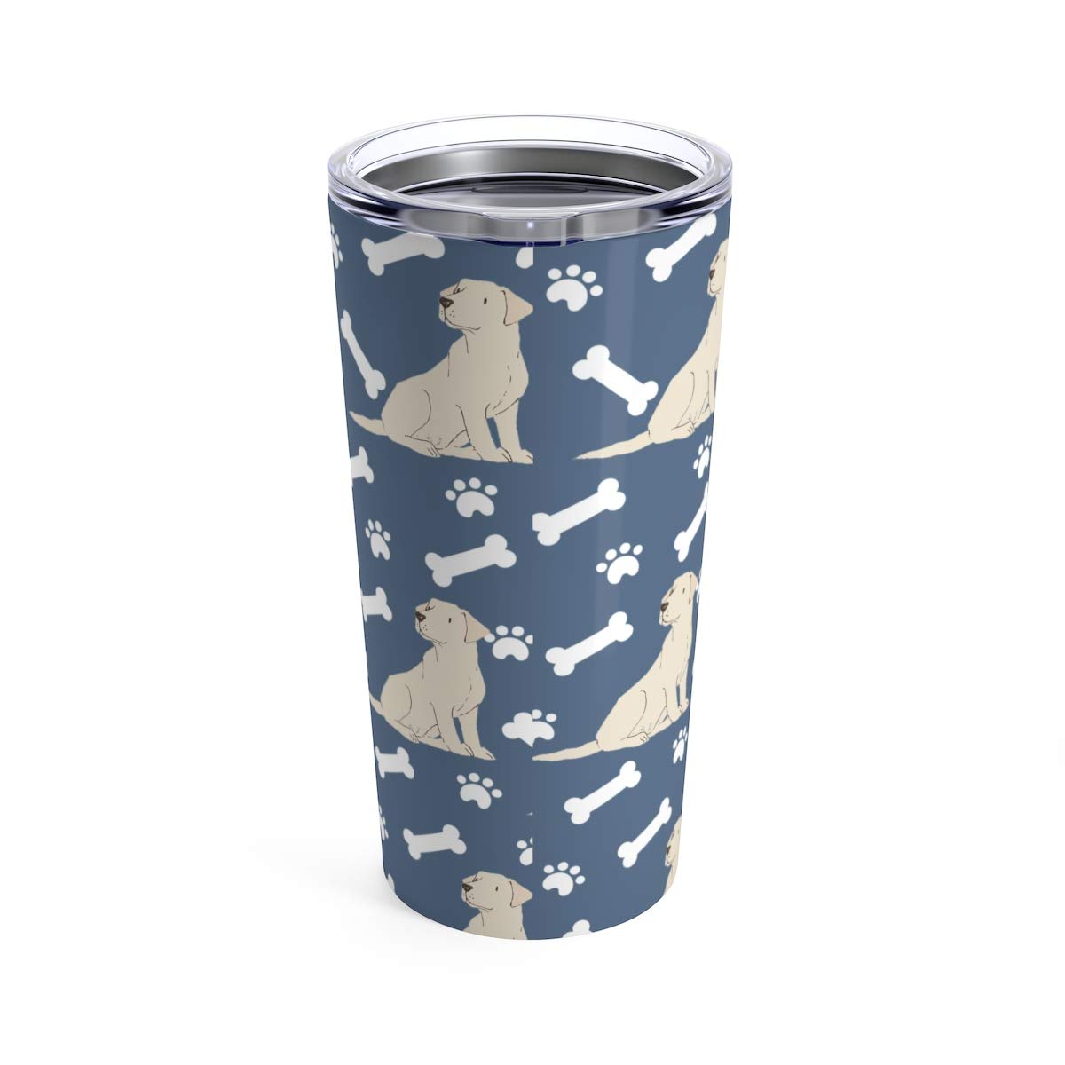 Custom Yellow Lab 20oz Travel Mug - Personalized Stainless Steel Insulated Tumbler Cup for Dog Lovers Warm Cold Drinks Coffee Beer Gifts for Men Women Labrador Retriever