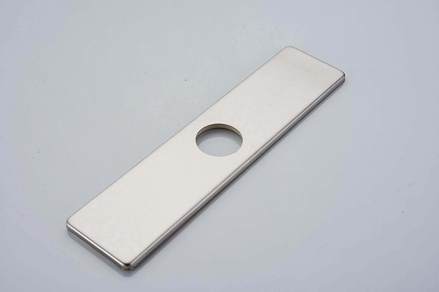 BATHLAVISH 10 Inch Kitchen&Bathroom Sink Faucet Baseplate Hole Cover Deck Plate Escutcheon Brushed Nickel Square 304 Stainless Steel
