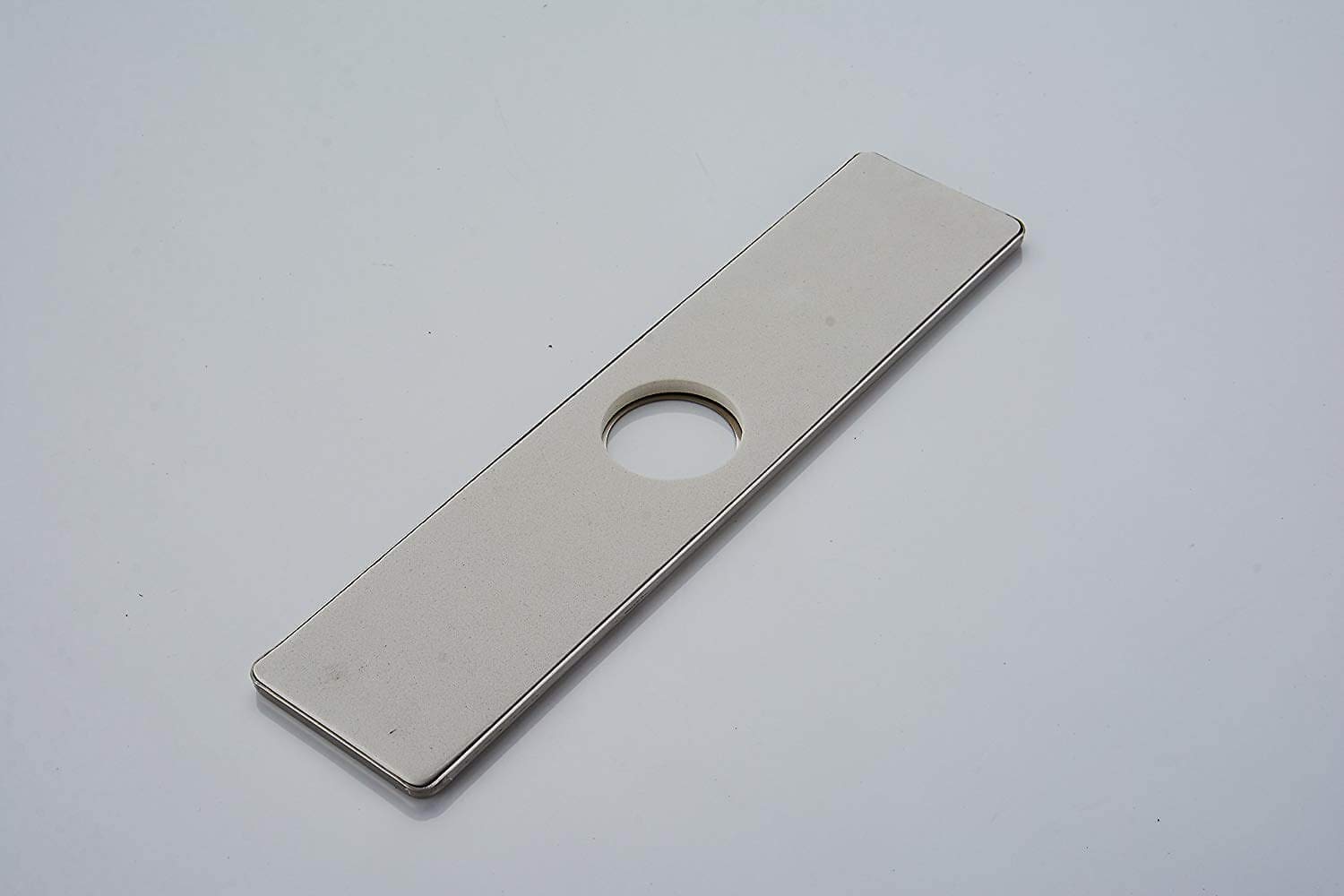 BATHLAVISH 10 Inch Kitchen&Bathroom Sink Faucet Baseplate Hole Cover Deck Plate Escutcheon Brushed Nickel Square 304 Stainless Steel