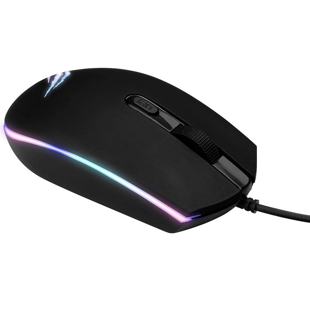 RGB Gamer Mouse, 4 Buttons, 800-1000-1200 DPI, USB, HAVIT, MS1003