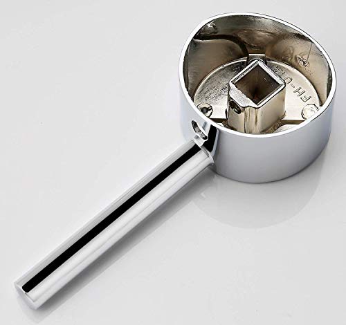 RXXR Single Faucet Handle Compatible with 35mm Tap Cartridge (Cartridge Stem 9 * 9mm) Faucet Replacement Handles Lever for Kitchen Basin Bathroom, Polished Chrome Finish