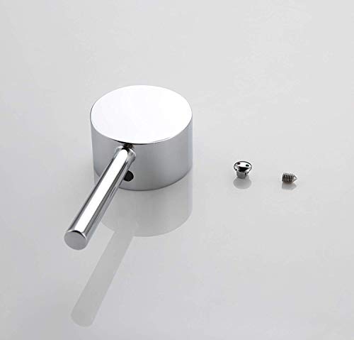 RXXR Single Faucet Handle Compatible with 35mm Tap Cartridge (Cartridge Stem 9 * 9mm) Faucet Replacement Handles Lever for Kitchen Basin Bathroom, Polished Chrome Finish