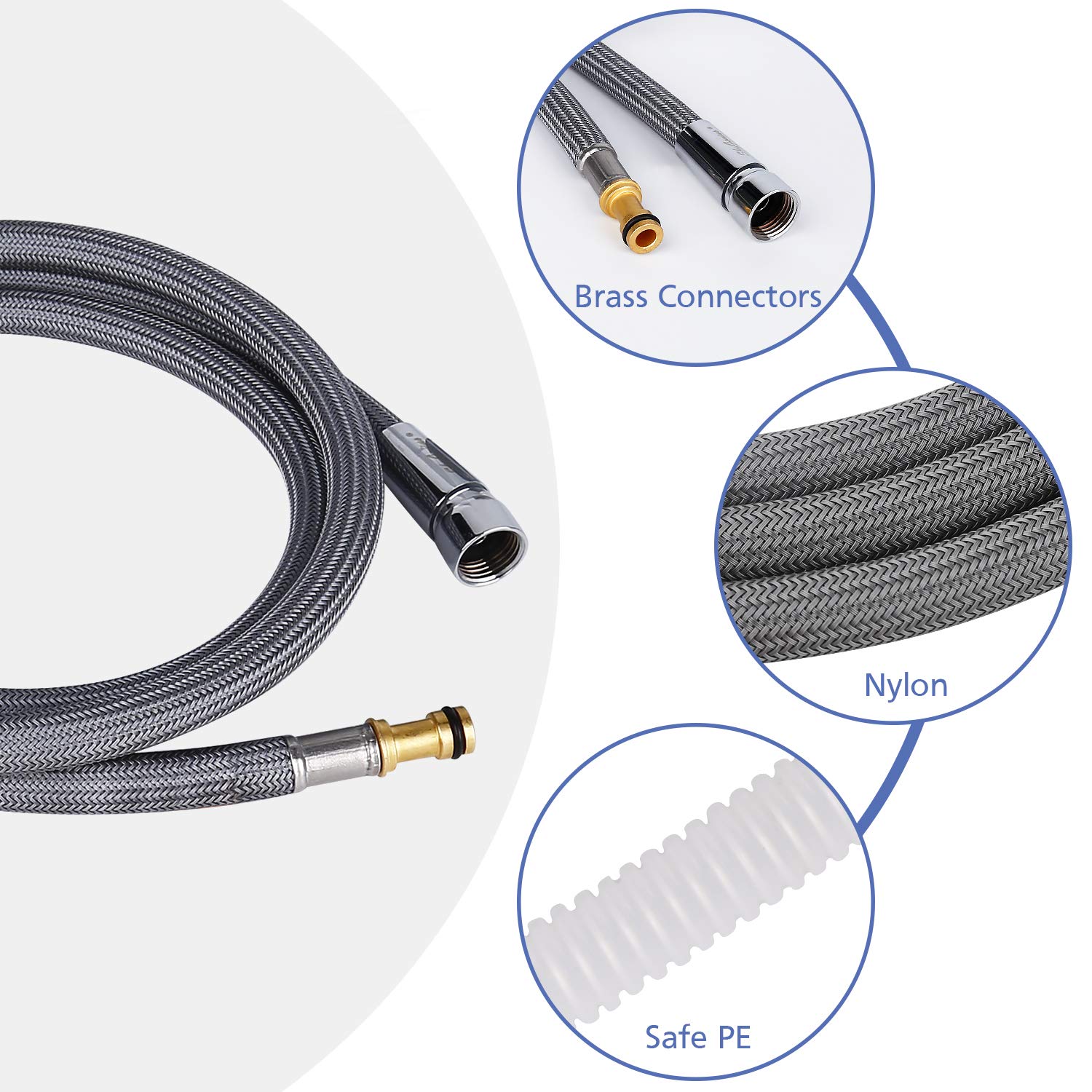 Replacement Hose kit for Moen Kitchen Faucets (Pullout 159560)