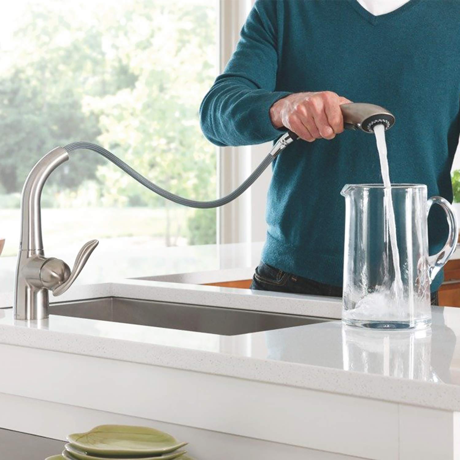 Replacement Hose kit for Moen Kitchen Faucets (Pullout 159560)