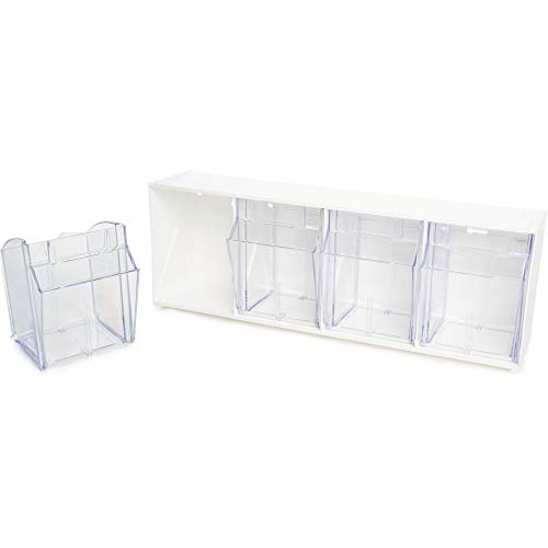 Deflecto Interlocking Multi Storage Organizer Tilt Bin, White
