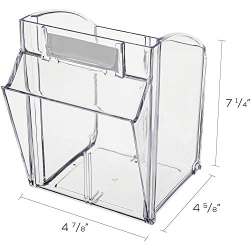 Deflecto Interlocking Multi Storage Organizer Tilt Bin, White