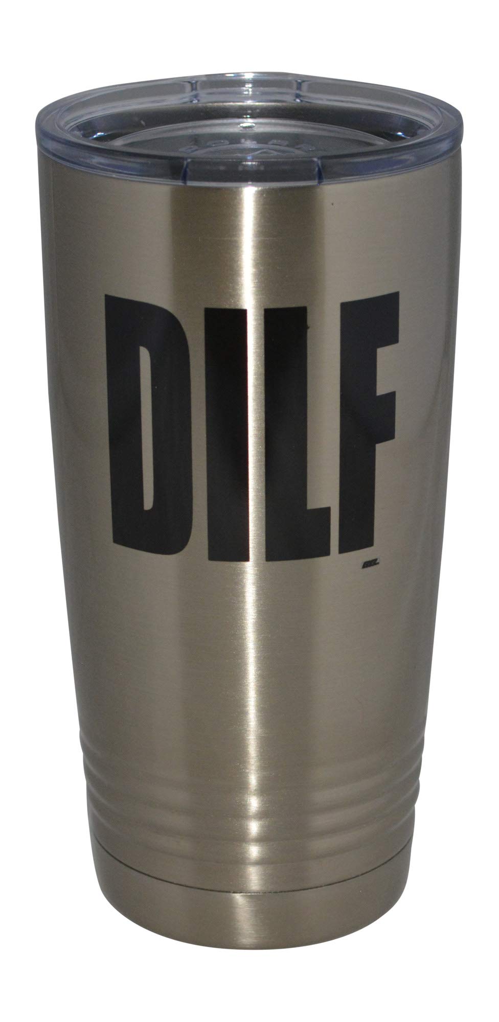 Rogue River Tactical Funny DILF 20 Oz. Travel Tumbler Mug Cup w/Lid Sarcastic Work Gift For Him Dad Husband