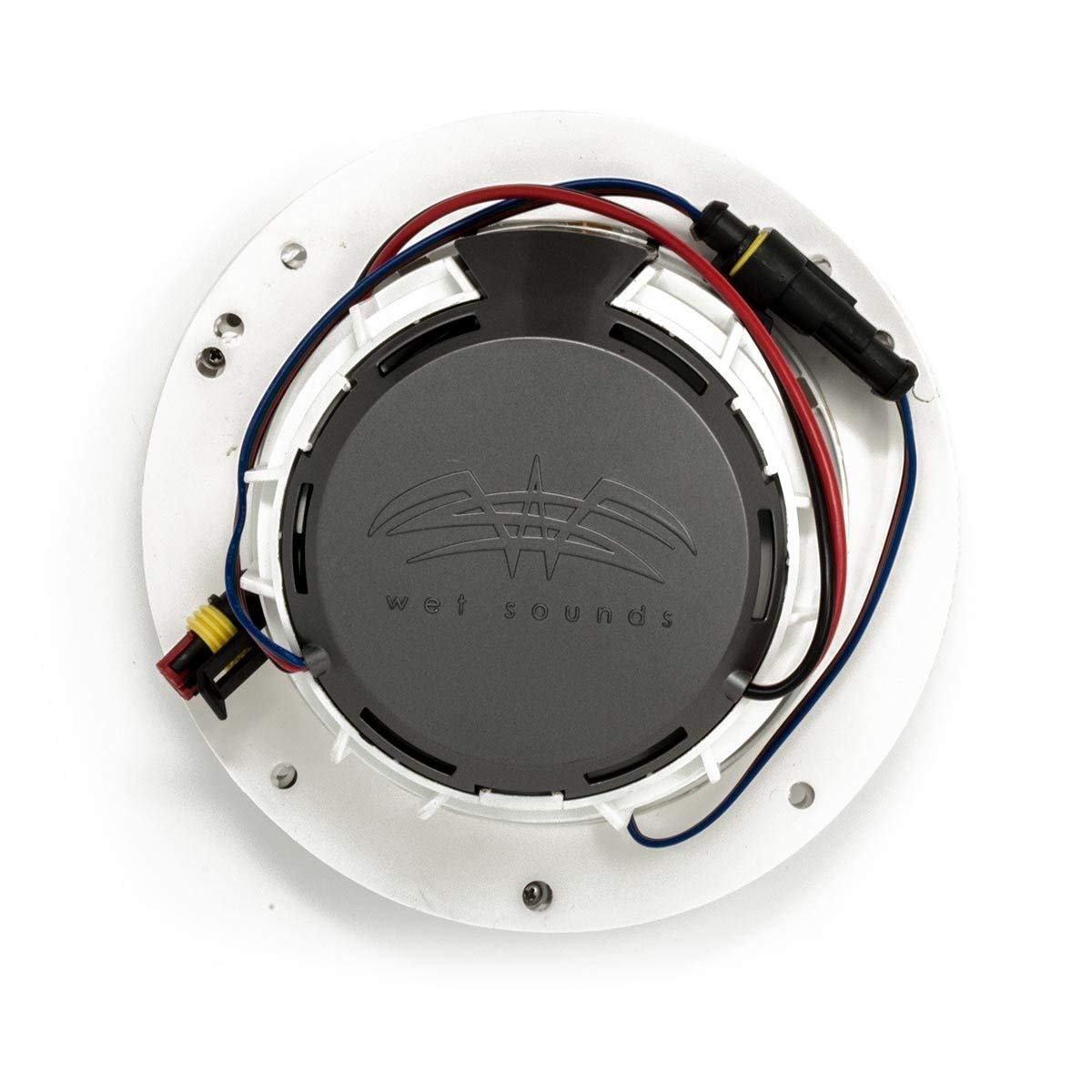 Wet Sounds REVO 6-XSW-SS White XS/Stainless Overlay Grill 6.5 Inch Marine LED Speakers (Pair) (Renewed)