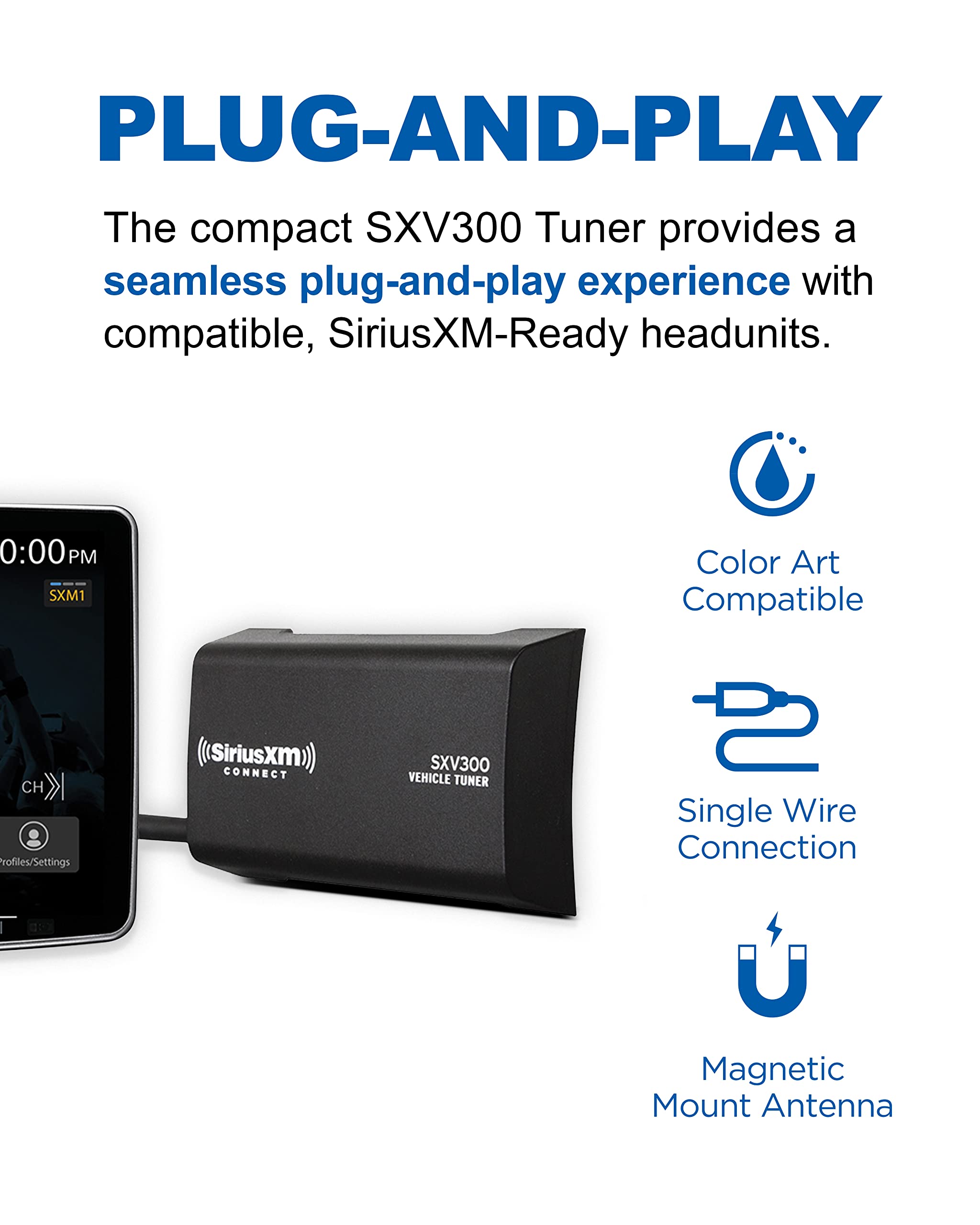 SiriusXM SXV300v1 Connect Vehicle Tuner Kit for Satellite Radio with Free 3 Months Satellite and Streaming Service (Renewed)