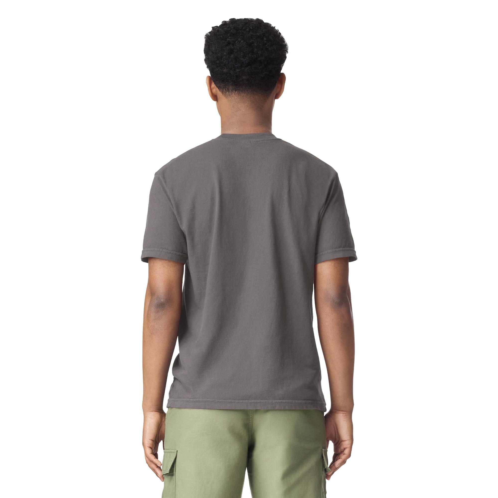Comfort Colors Adult Short Sleeve Tee, Style G1717, Pepper (1-pack), Large