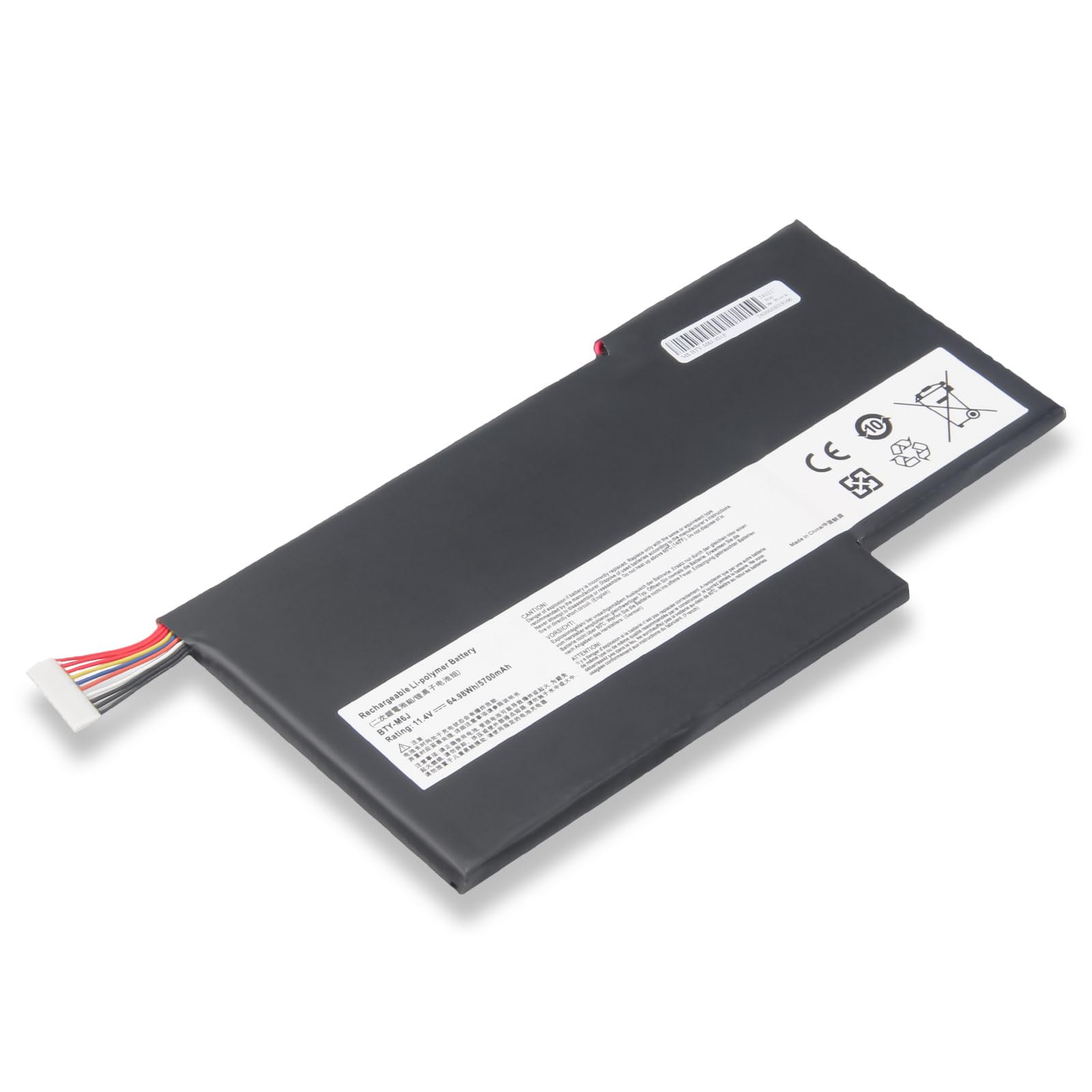 A AMANDA BTY-M6J Battery 11.4V 64.98Wh Replacement for MSI GS63 GS63VR GS73 GS73VR 6RF Stealth Pro 6RF-001US BP-16K1-31 BTY-U6J Series