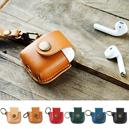 Hevitz Italian Genuine Leather Semi-Aniline AirPods Case, Blue