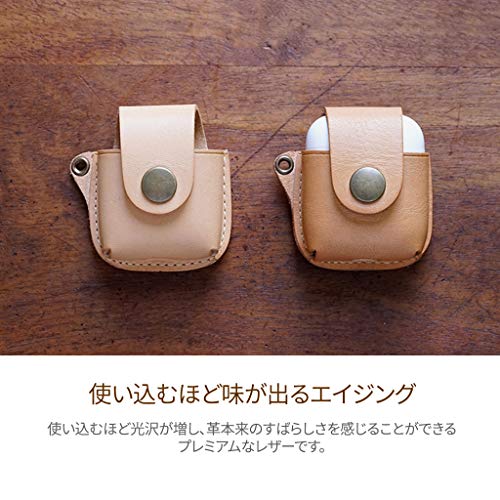 Hevitz Italian Genuine Leather Semi-Aniline AirPods Case, Blue