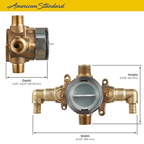 American Standard RU107ESS Flash Shower Rough-in Valve with PRX Inlet Elbows and Universal Outlets with Screwdriver Stops for Cold Expansion System, Unfinished