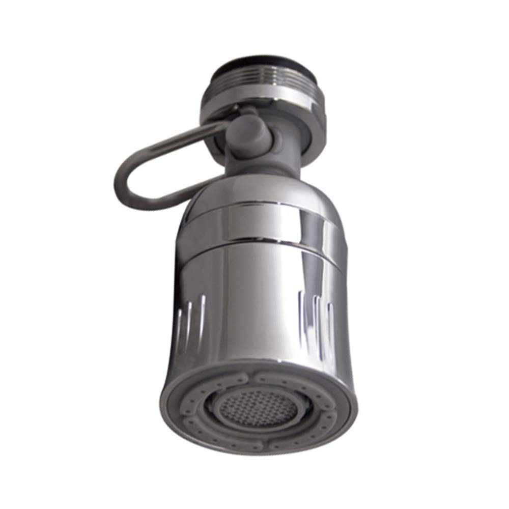 TouchFLOW Swivel Dual Spray Water-Saving Premium Kitchen Aerator with Pause (Trickle) Lever - Water Sense Listed - Dual Thread (15/16-27 and 55/64-27) - 1.5 GPM