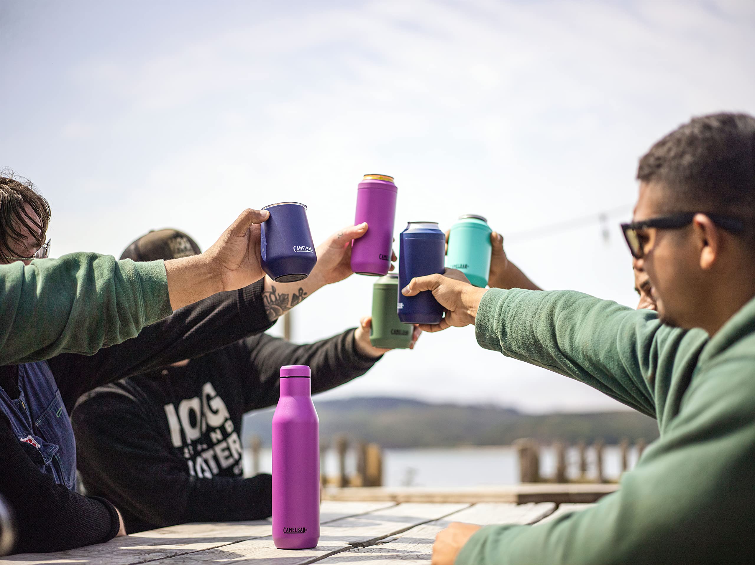 CamelBak Horizon 25oz Water Bottle - Insulated Stainless Steel - Wine Compatible - Leak Proof - Lagoon