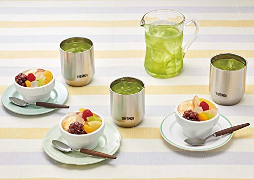 Thermos JDH-360P S Vacuum Insulated Cup, 12.2 fl oz (360 ml), Stainless Steel, Set of 2