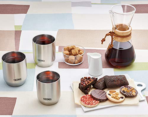 Thermos JDH-360P S Vacuum Insulated Cup, 12.2 fl oz (360 ml), Stainless Steel, Set of 2