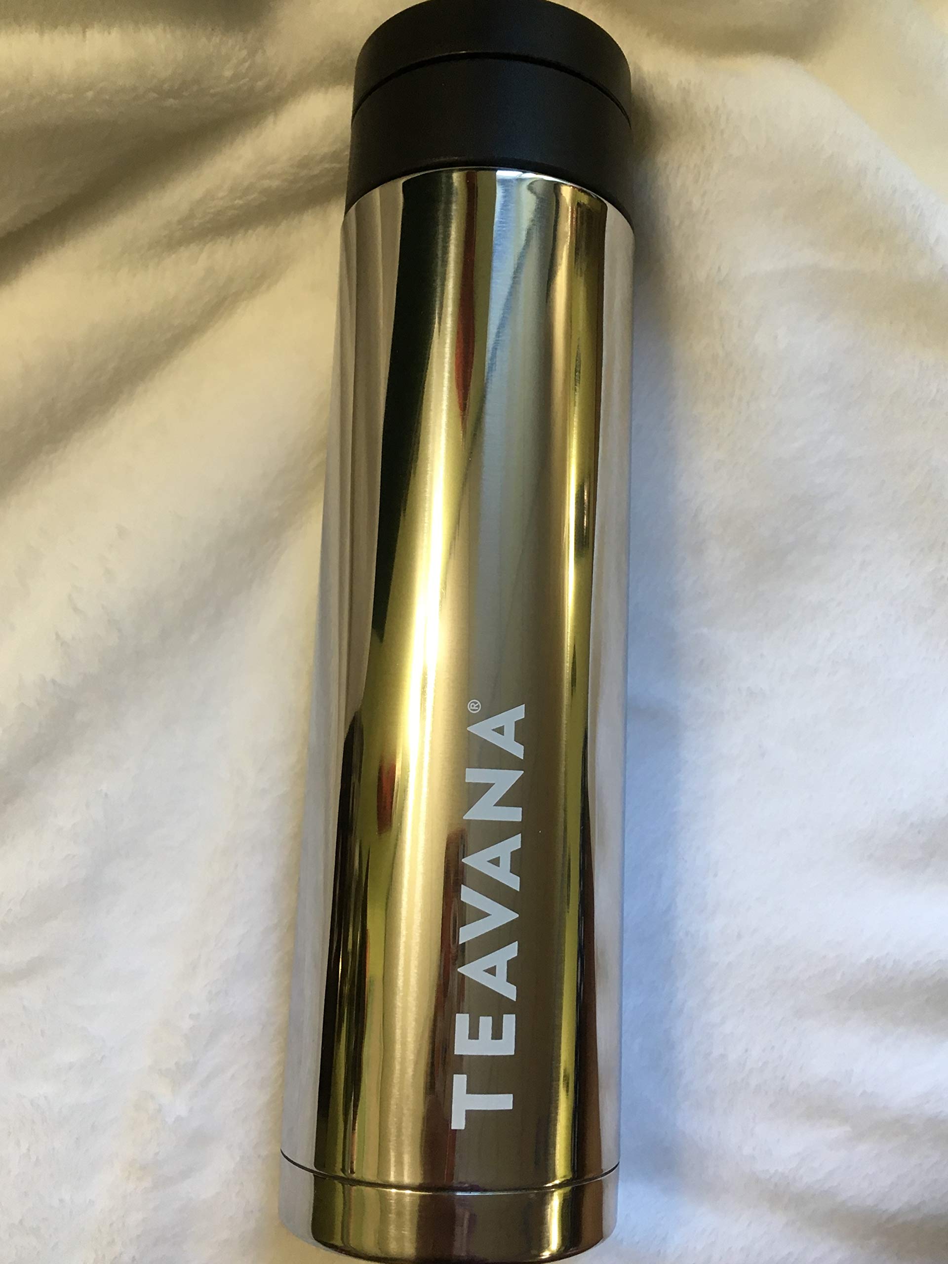 Teavana Shiny Silver Insulated Tumbler 16 oz