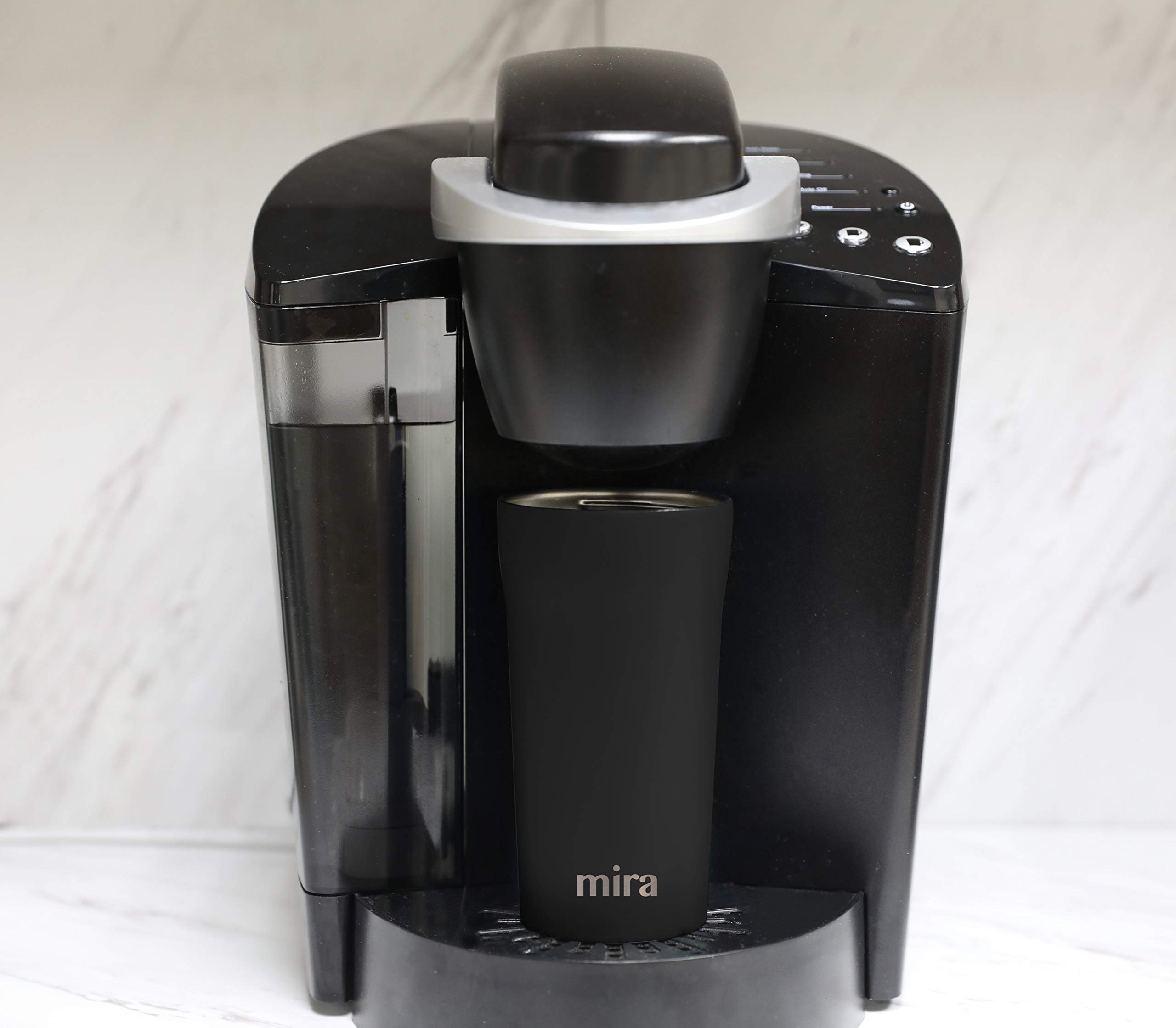 MIRA 12 oz Coffee Travel Mug - Stainless Steel Insulated Tumbler with Leak-Proof Lid - Hot & Cold Cup - Black