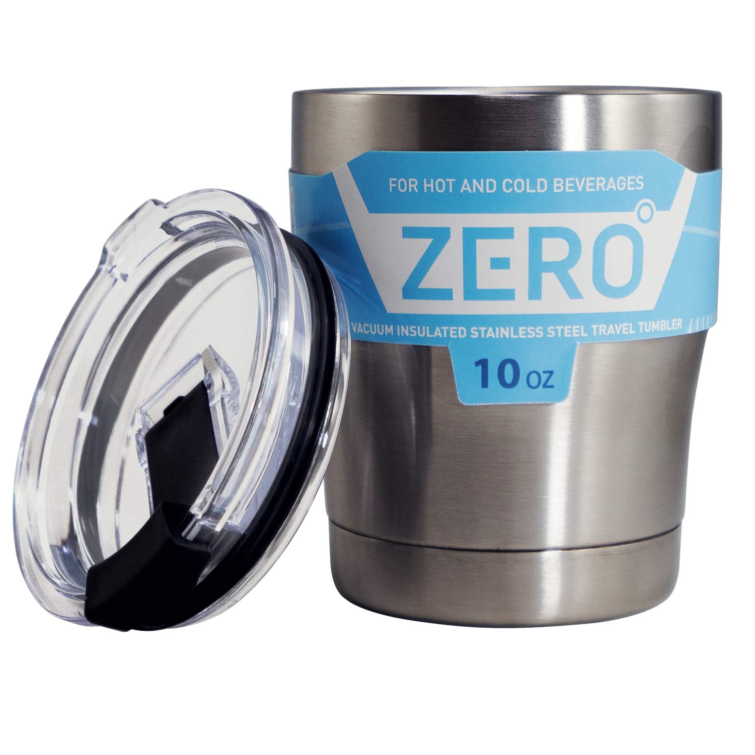 Zero Degree Stainless Steel Tumbler with Lid, Double Wall Vacuum Insulated Travel Mug for Hot and Cold Drink (10oz Y Model 2 Pack)