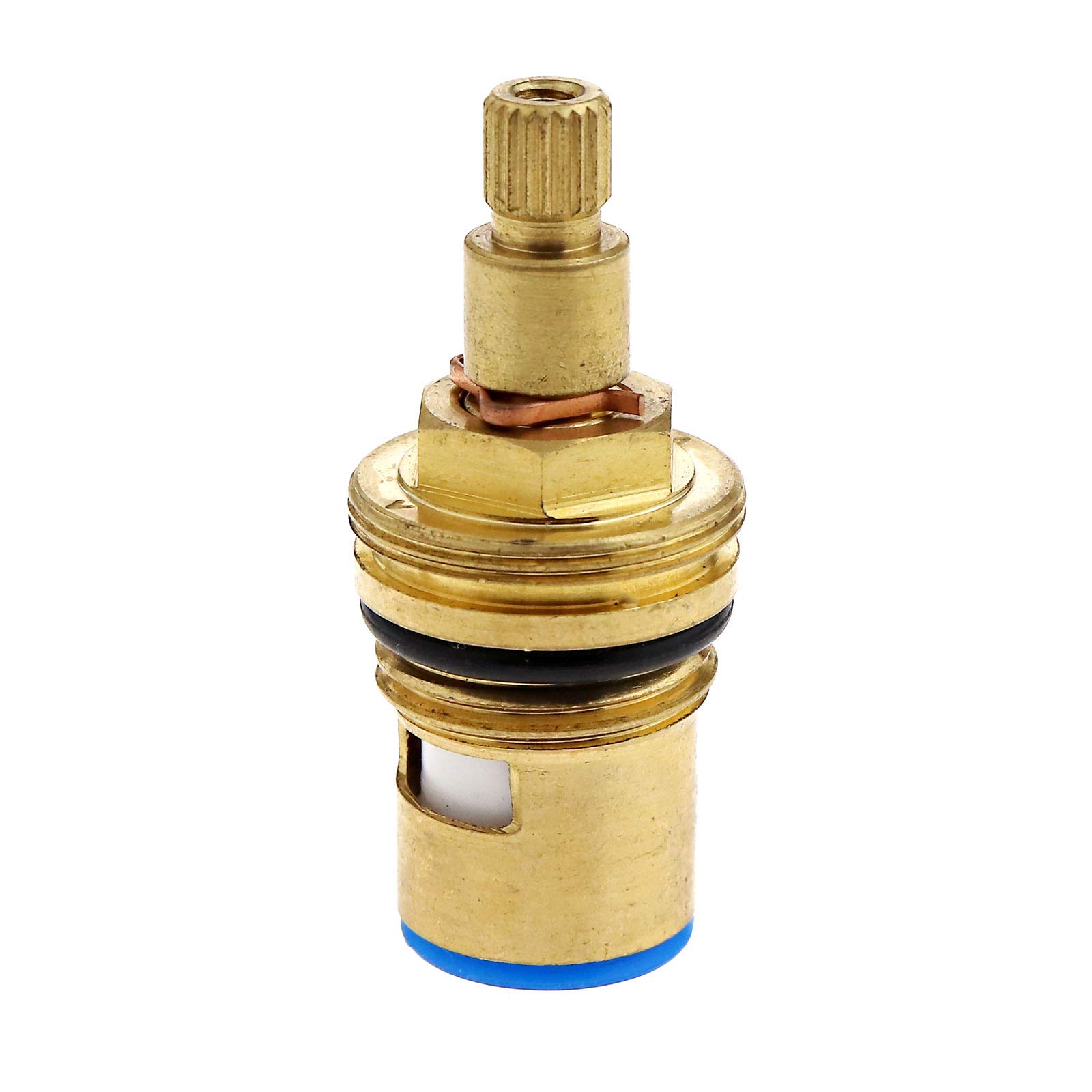 Micro Traders Replacement Tap Valves Brass Ceramic Disc Insert Gland Cartridge Cold/Hot Water 1/4 Quarter Turn 20 Teeth G 1/2Inch