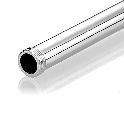 gotonovo G3/4 Shower Extension Tube Shower Extender Bar Longer Shower Pipe Add Shower Height Outdoor Polished Chrome 12 Inch