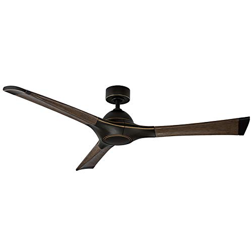 Modern Forms FR-W1814-60L-BZ/DW Woody 60 Inch Indoor/Outdoor Smart Fan with Six Speed DC Motor and LED Light in Oil Rubbed Bronze Finish Works with Nest, Ecobee, Google Home and iOS/Android App,