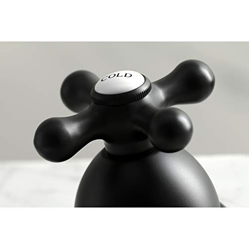 Kingston Brass KS3960AX Restoration Widespread Bathroom Faucet, Matte Black,6.5 x 3.5 x 3.06